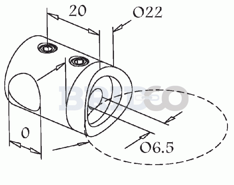 Rod Holder For 12mm Round Post - Bridco